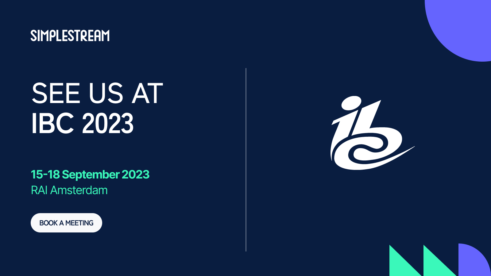 IBC 2023 - Events | Simplestream
